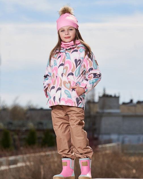 Deux par Deux 3-In-1 Mid-Season Outerwear Set With Printed Jacket Light ...