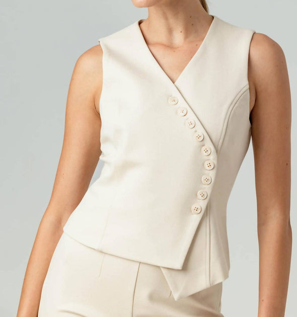 sundays Pax Vest In Ivory | ShopSimon