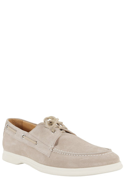 Tagliatore Suede Boat Shoes | ShopSimon