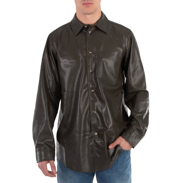 Nanushka Soil Landis Alt-leather Shirt | ShopSimon