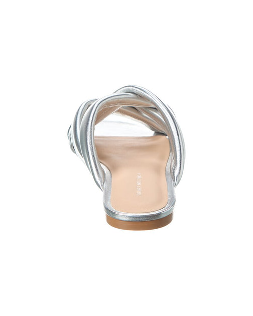 Stuart Weitzman Crossover Leather Slide | ShopSimon
