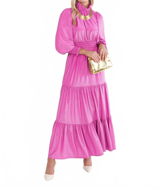Emily McCarthy Maggi Maxi Dress In Fuchsia Fedora | ShopSimon