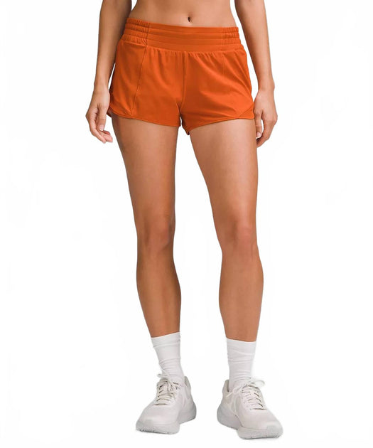 lululemon Hotty Fhot Low Rise 4" Short In Burnt Orange | ShopSimon