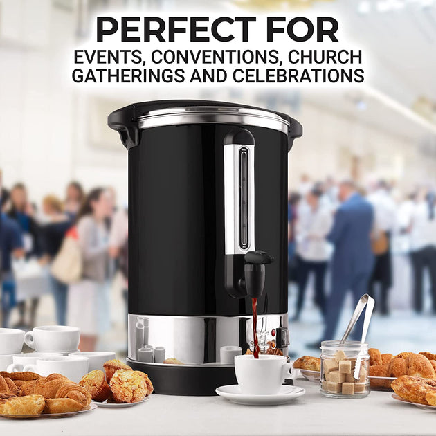 Zulay Kitchen Premium Commercial Coffee Urn - Black | ShopSimon