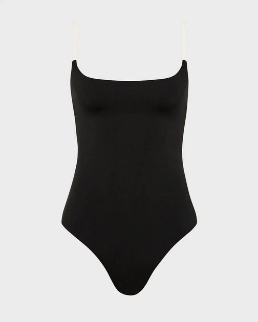 BONDI BORN Bianca One-Piece Swimsuit In Black | ShopSimon