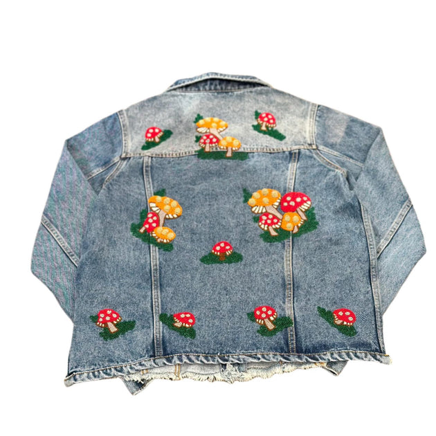 TIANA Women Mushroom Denim Jacket In Blue | ShopSimon