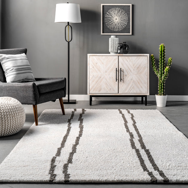 nuLOOM Isis Handmade Striped Modern Area Rug | ShopSimon