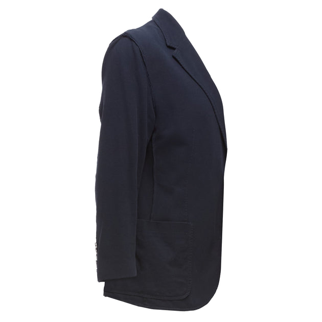 Lanvin Waffle Cotton Inside Out Seams Blazer Jacket | ShopSimon