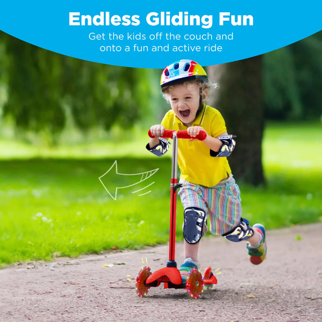 Best Choice Products Kids Mini Kick Scooter Toy W/ Light-up Wheels And ...