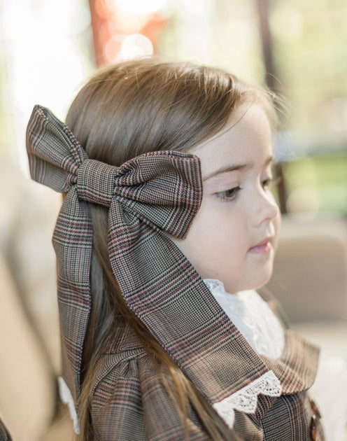 Petite Maison Kids Blair Estate Tweed Hair Bow | ShopSimon