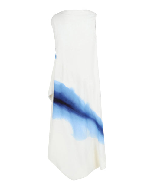 Salvatore Ferragamo Degrade-Print Draped High-Low Dress | ShopSimon