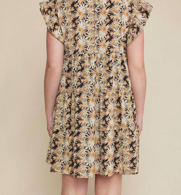 entro Floral Ruffle Tiered Dress In Multi | ShopSimon