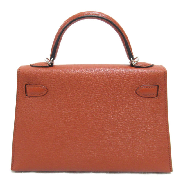 Hermes Chevre Leather Leather Handbag (pre-owned) | ShopSimon