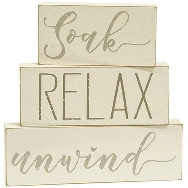 HomeGifo 3/Set Soak Relax Unwind Blocks | ShopSimon