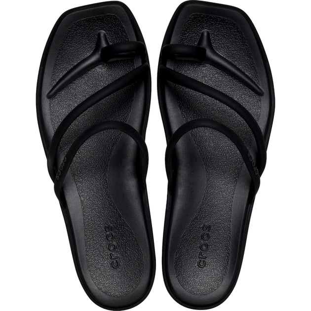 Crocs Miami Toe Loop Sandal Black 209862-001 Women's | ShopSimon