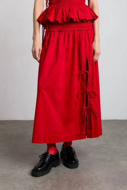 Damson Madder Charlotte Skirt In Cherry | ShopSimon