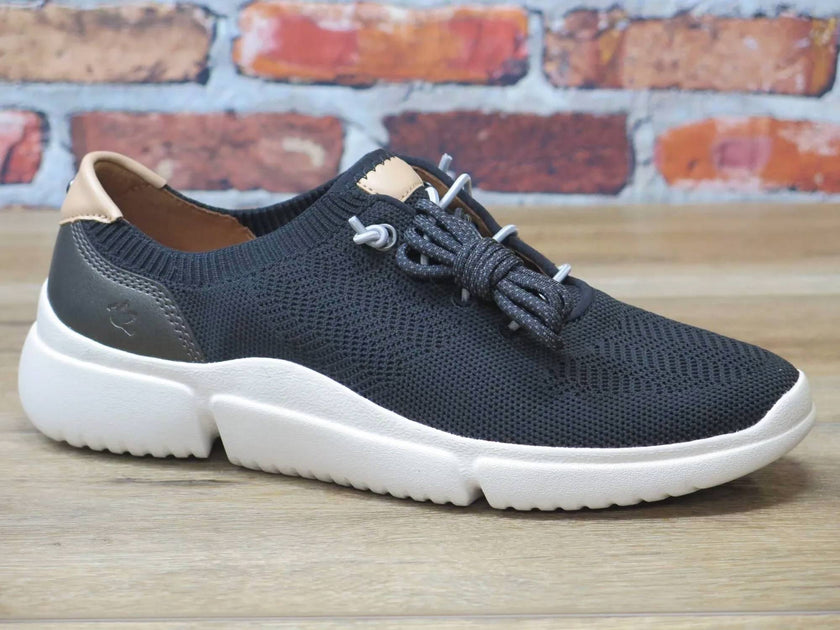 ROCKPORT Women Juna Bungee Sneaker In Black | ShopSimon