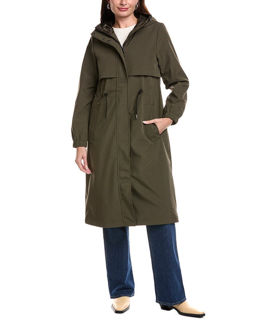 Tahari Amelia Long Raincoat | ShopSimon