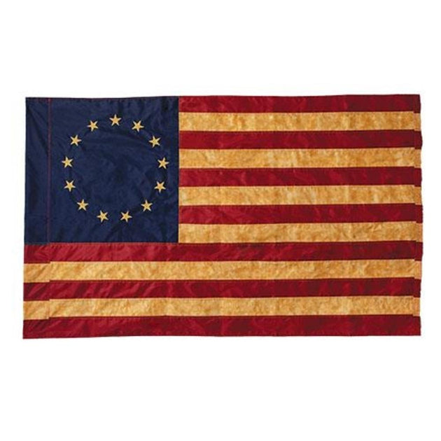 HomeGifo Tea-Stained Nylon Betsy Ross Flag 60x36 | ShopSimon