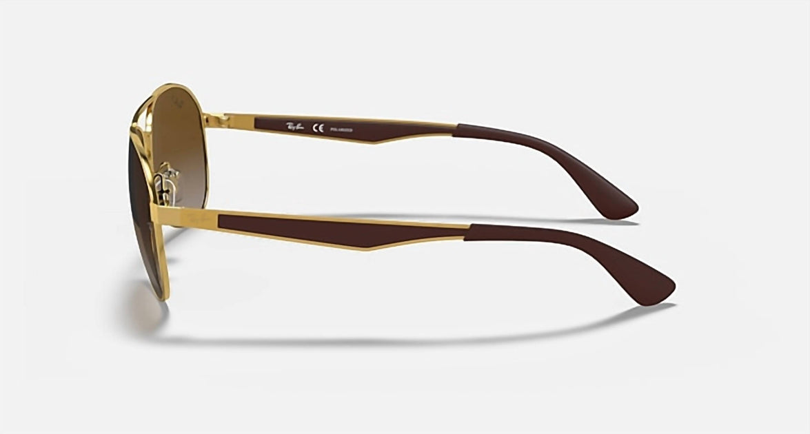 Ray Ban Pilot Large Polarized Sunglasses Rb3549 - 001 - T5 In Polished ...