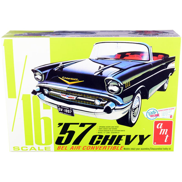 AMT 1-16 Scale Model Car With Skill 3 Model Kit For 1957 Chevrolet Bel ...