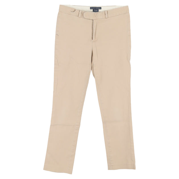 Ralph Lauren Straight-leg Trousers In Beige Cotton | ShopSimon