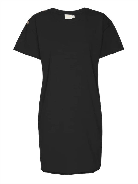 Nation LTD Rowan Snap Detail Mini Dress In Black | ShopSimon