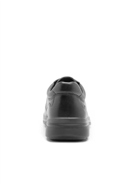 Flexi Men's Leather Oxford Shoe In Black | ShopSimon
