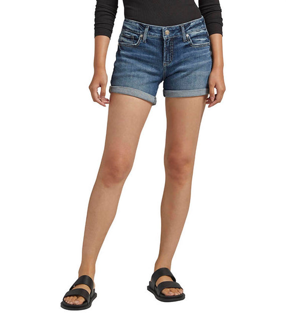 Silver Jeans Co Women's Britt 4" Short In Indigo | ShopSimon