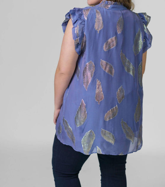 EMILY LOVELOCK Megan Blouse In Galactic Purple | ShopSimon