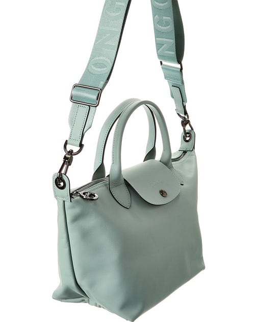 Longchamp Le Pliage Extra Small Leather Short Handle Handbag With Strap ...