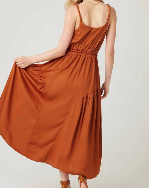 BILA77 Aura Midi Dress In Orange | ShopSimon