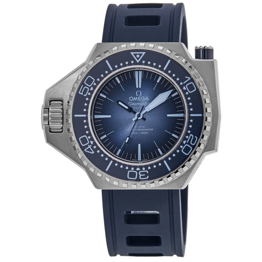 Omega Seamaster Ploprof 1200m Automatic Blue Dial Rubber Strap Men's ...