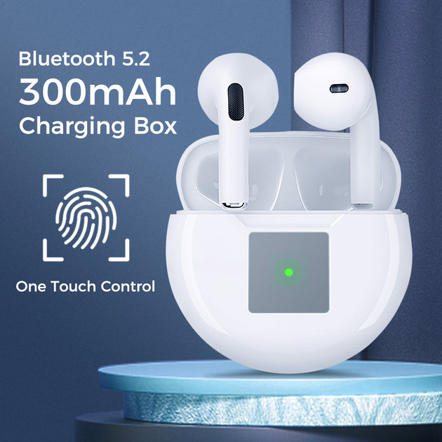 Alpha Digital Wireless Earbuds, 5.2 Bluetooth, Noise Cancelling, 30Hrs ...