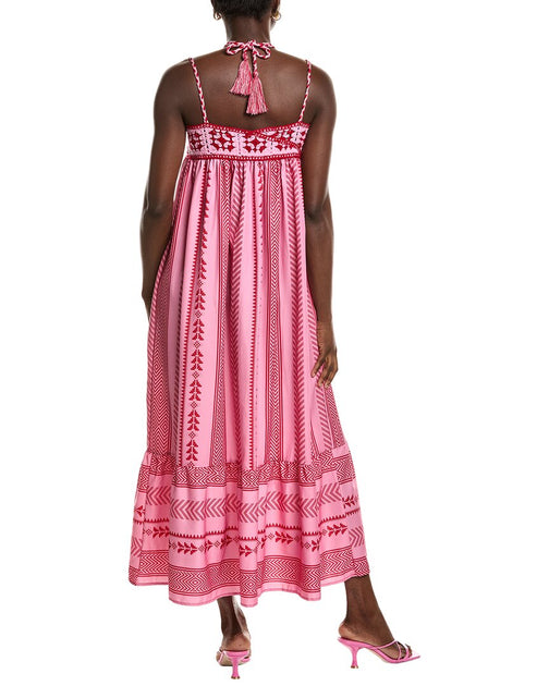IPPONELLI Crochet Bodice Midi Dress | ShopSimon