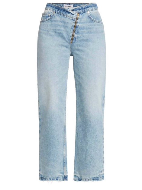FRAME Le Jane Crop Angled Jean In Rhode | ShopSimon