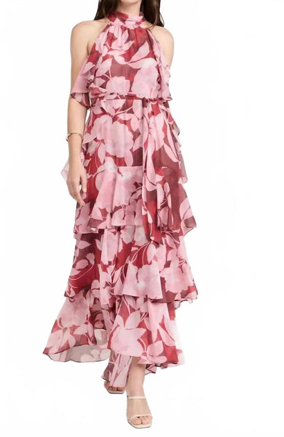 Misa Los Angeles Calissa Dress In Floral Pink | ShopSimon
