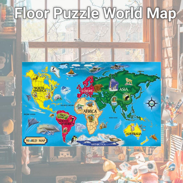 LIGHTS CAMERA INTERACTION Floor Puzzle World Map | ShopSimon