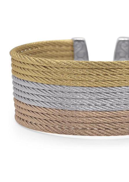 ALOR Classic Essentials 12-Row Cuff In Grey, Rose & Yellow | ShopSimon