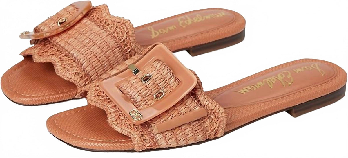 Sam Edelman Women Bambi Slide Sandal In Coral | ShopSimon