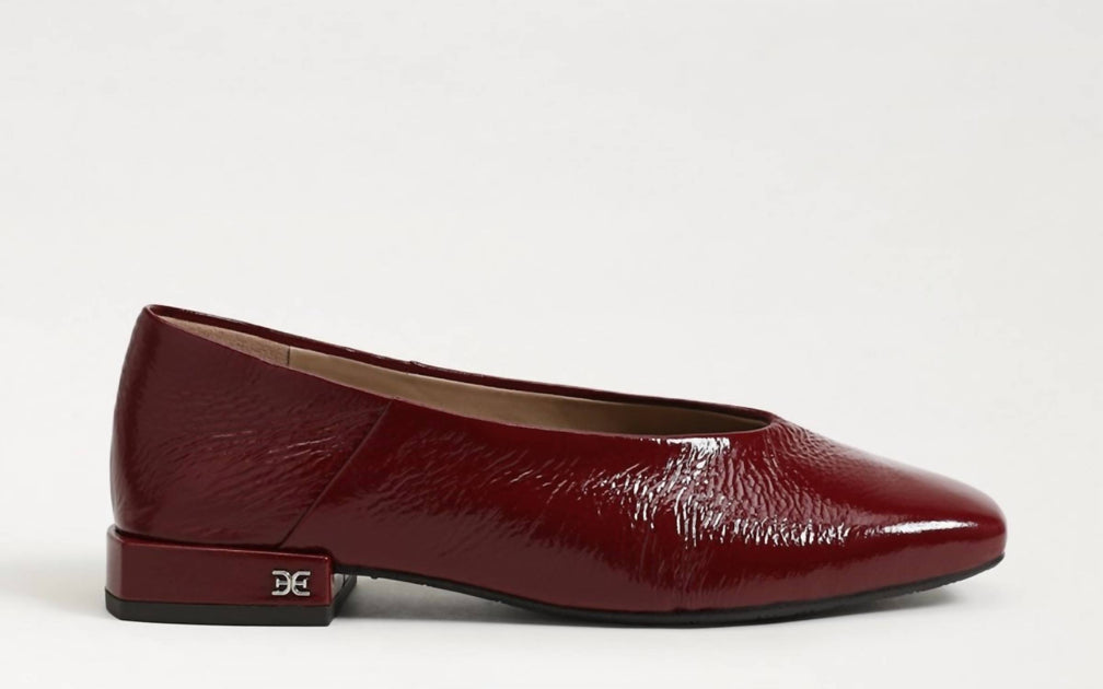 Sam Edelman Women's Kasey Square Toe Ballet Flat In French Merlot ...