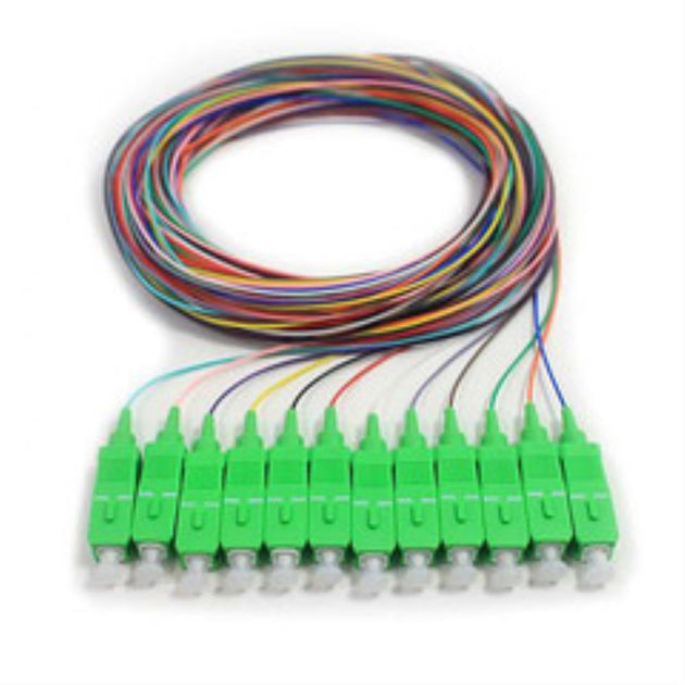 Cablewholesale 12 Strand Fiber Pigtail, 9/125 Singlemode(Green Boot ...