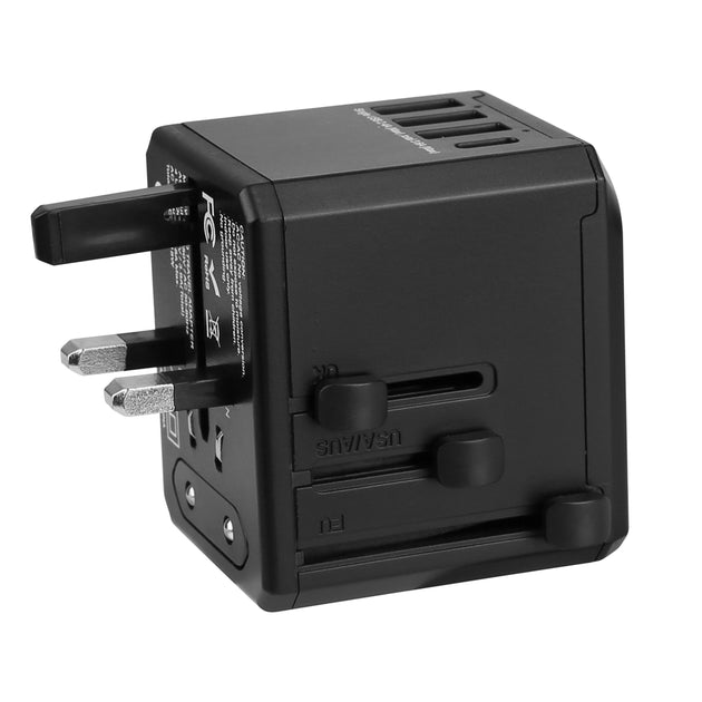 Global Bazaar Universal Travel Power Adapter AC Plug Adapter with 4 ...