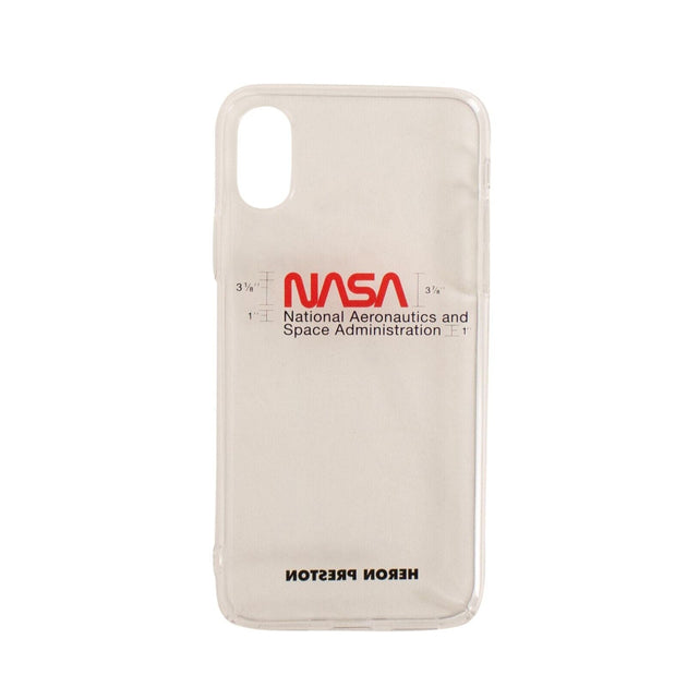 Heron Preston Clear NASA Transparent XR Phone Case | ShopSimon
