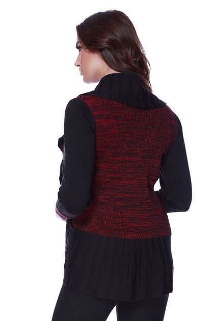 ANGEL Tweed Signature Wrap In Black/red | ShopSimon