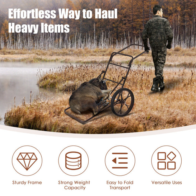 Hivvago Larger Capacity Folding Deer Game Cart | ShopSimon