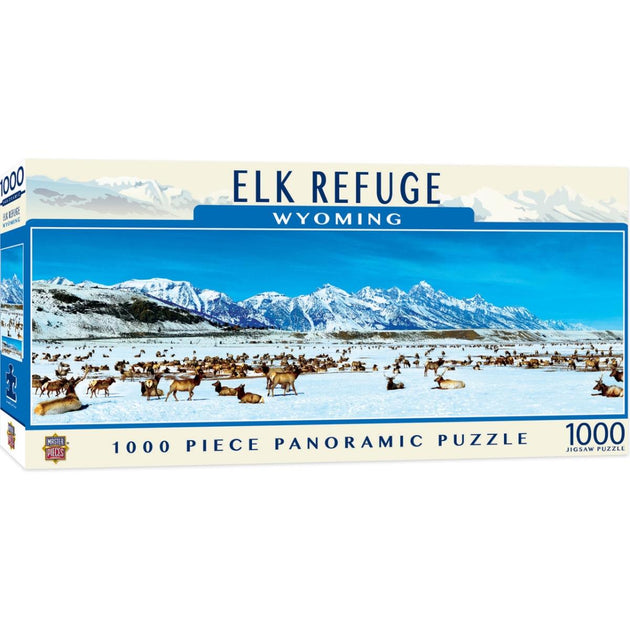 Masterpieces Blakeway Panoramas Elk Refuge Panoramic Puzzle 1000 Piece ...