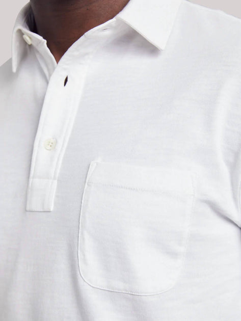 Faherty Sunwashed Polo In White | ShopSimon