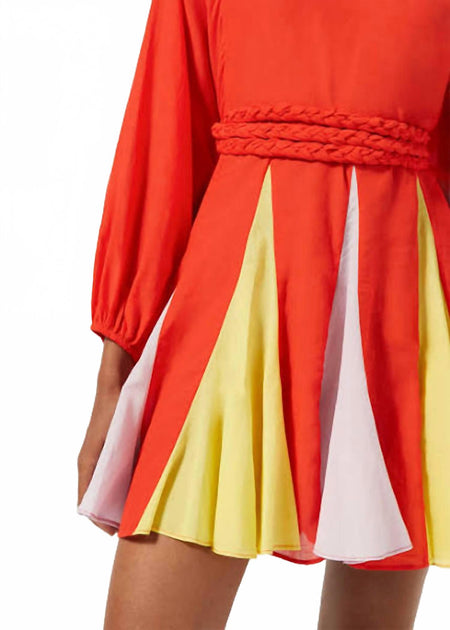 RHODE Ella Dress In Red/lilac Colorblock | ShopSimon