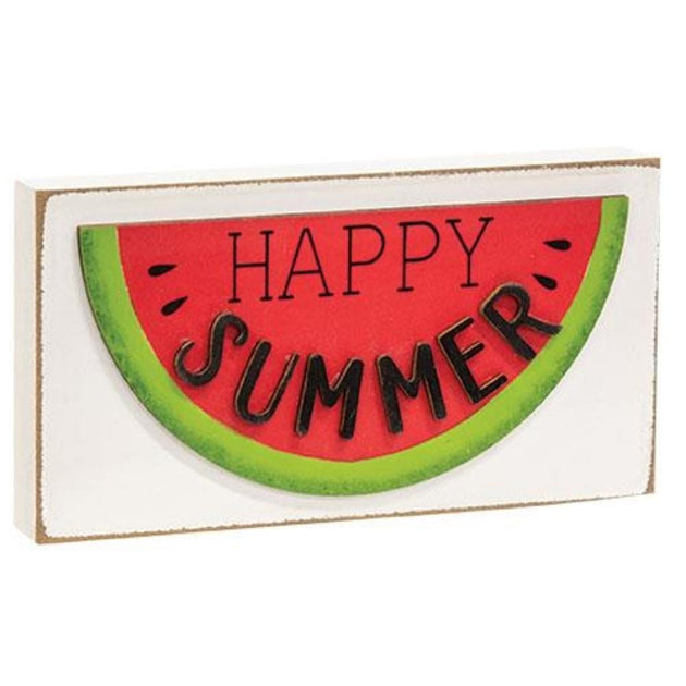 HomeGifo ^Happy Summer Watermelon Block | ShopSimon